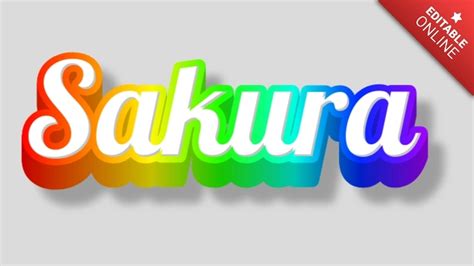 Sakura Gay Pride 3d Text Effect Generator