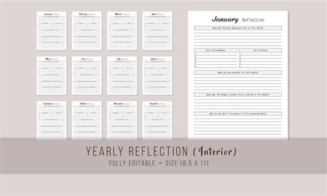 2023 Yearly Reflection Interior Template Design 12893733 Vector Art At
