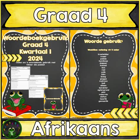 Woordeboekgebruik Graad 4 Boekie Kwartaal 1 2024 Klankpret