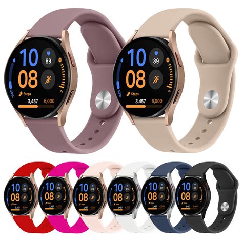 Pulseira 20mm Silicone Para Smartwatch Samsung Galaxy Watch 7 6 5 Fe