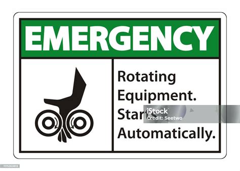 Rotating Equipmentstarts Automatically Symbol Sign Isolate On White Background Vector