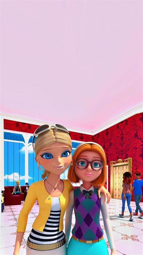 Miraculous Chloé And Sabrina Wallpaper Uğur Böcekleri Kamera Arkası