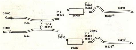 1965 Ford Galaxie Dual Exhaust System Aluminized 352 Engines Only Ebay