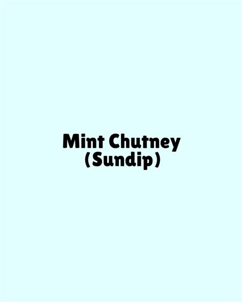 Mint Chutney Sundip Dhaka Halal Foods