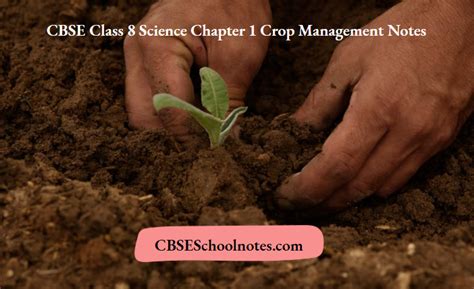 Cbse Class 8 Science Chapter 1 Crop Management Notes Cbse School Notes