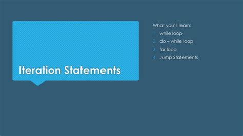 3loopingiteration Statements Pptx
