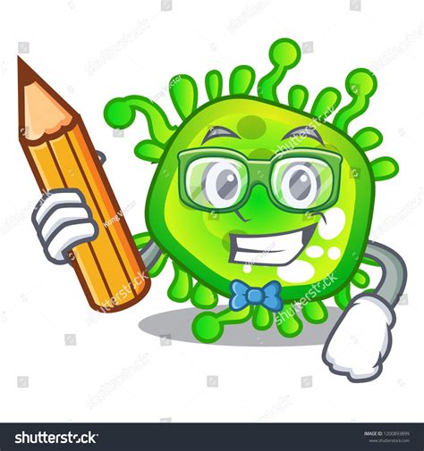 Student Cartoon Microba Virus Bacteria Body Stock Vector Royalty Free