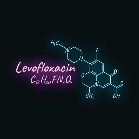 Levofloxacin Antibiotic Chemical Formula And Composition Concept Structural Drug Isolated On