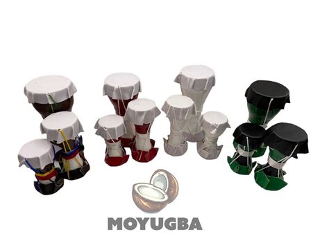 Orisha Small Drum Sets Set De Tambor Santeriayoruba Etsy