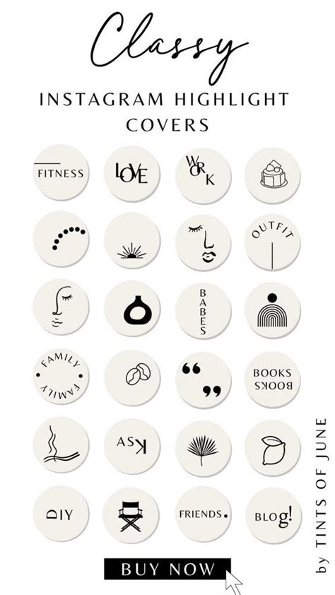 Classy Instagram Highlight Covers Neutral Instagram Icons Story Highlights Beige Modern Insta