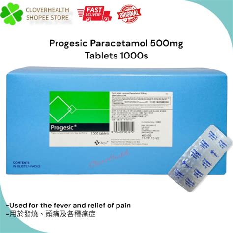 Progesic Paracetamol 500mg Tablet 10s Strip Shopee Malaysia