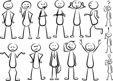 14752899 Stick Figures Emotions Vector Images Depositphotos