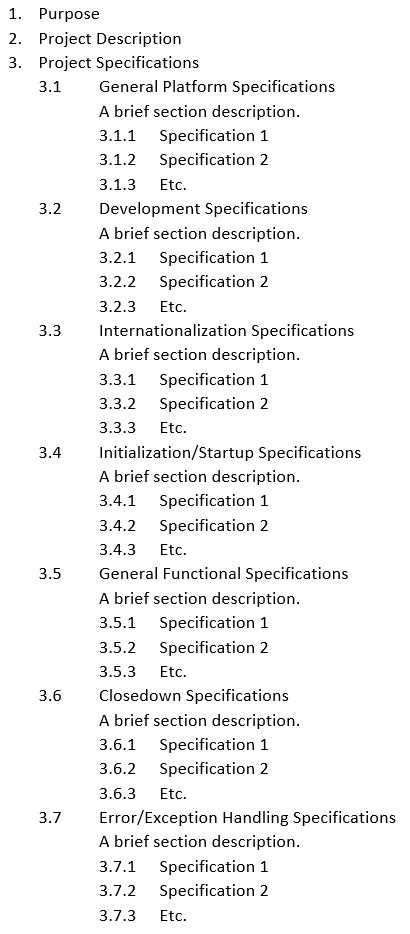 Functional Specification Document Example Guide To Creating Clear Fsd