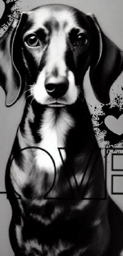 Dachshund Love Art Wallpaper Free Download