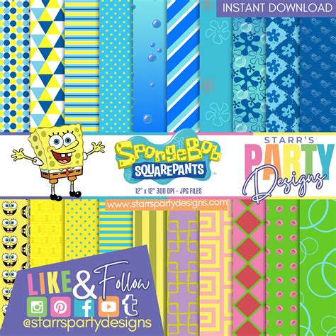 Spongebob Squarepants Paper Pack Starrs Party Designs