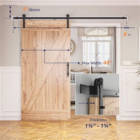 Smartstandard Kit De Herrajes Para Puerta Corrediza De Granero