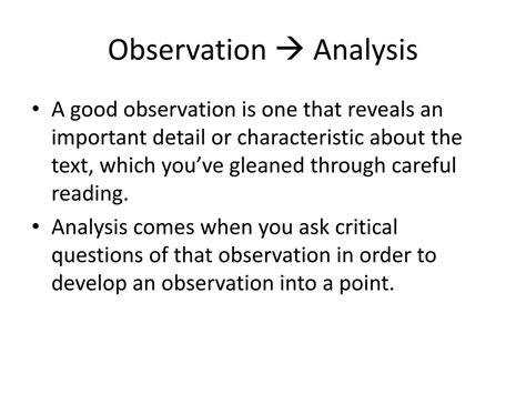 Ppt Observation Vs Analysis Powerpoint Presentation Free Download