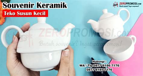 Souvenir Teko Keramik Susun Kecil Decal Multifunction Custom