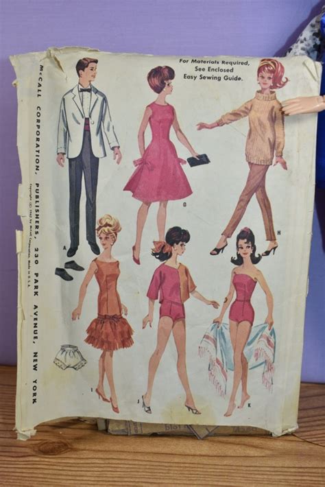 Learning To Sew With Mccalls Vintage Barbie Doll Clothes Pattern 6420