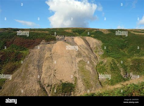 Spoil Heaps And Old Ruined Lead Mining Buildings In Gunnerside Gill