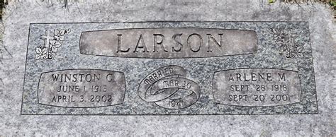 Arlene Marian Hood Larson 1918 2001 Find A Grave Memorial
