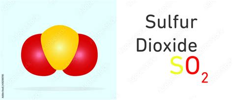 Sulfur Dioxide O2 Gas Molecule Space Filling Model Structural
