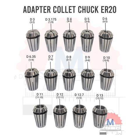Er20 Spring Collet Adapter Collet Chuck Er 20 Cnc Collet Shopee Malaysia