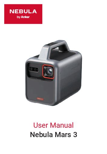 Anker D0413x Nebula Mars 3 Outdoor Portable Projector User Manual