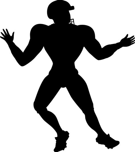 Defensive Lineman Free Vector Silhouettes On