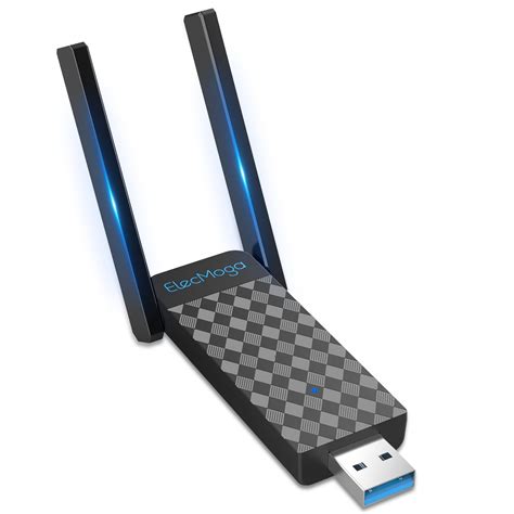 Elecmoga Cle Wifi Ac1300 Mbps Puissante Double Bande 2 4ghz 5ghz Dongle