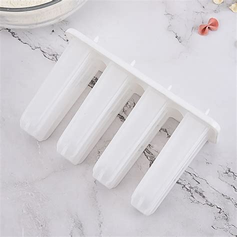 1 Set 4 Cells Popsicles Mold Plastic Frozen Ice Cr Vicedeal
