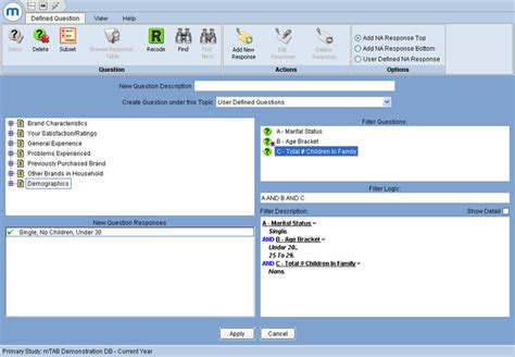 Creating A User Defined Question Mtab Wikisupport