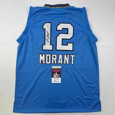 Autographedsigned Ja Morant Memphis Light Blue Basketball Jersey Jsa