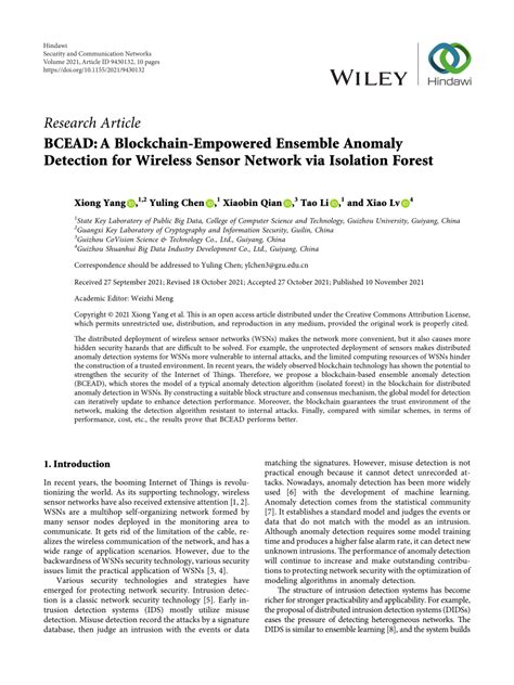 Pdf Bcead A Blockchain Empowered Ensemble Anomaly Detection For
