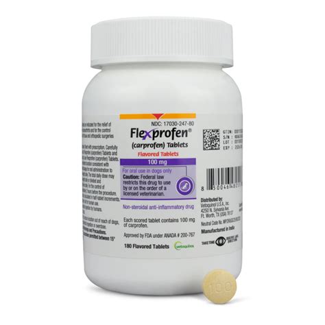 Flexprofen Carprofen 100mg Flavored Tablets