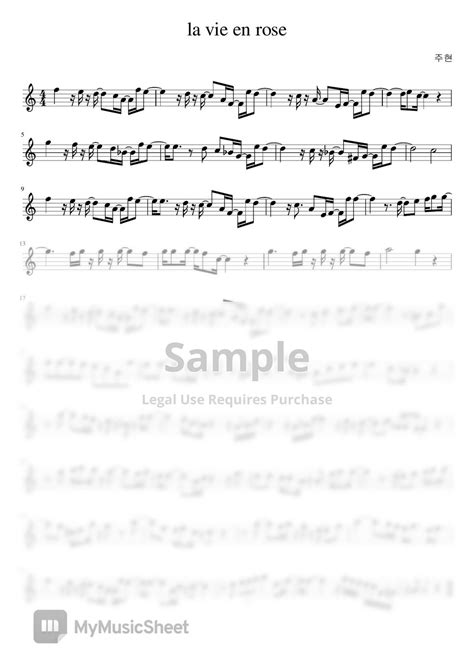 주현tb La Vie En Rose Trombone Partitur Pdf Mymusic5