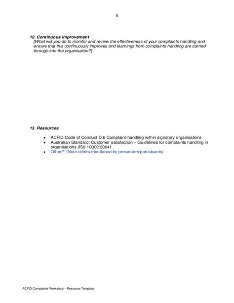 Drafting A Complaint Template