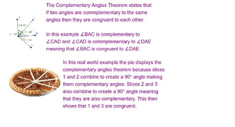 Complementary Angles Theorem Geogebra