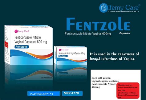 Fentzole Fenticonazole Nitrate Vaginal Capsules 600 Mg Olfemy Care