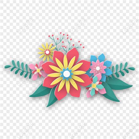 꽃 일러스트 종이 컷 추상 빨간색 노란색 일러스트잎요약꽃잎