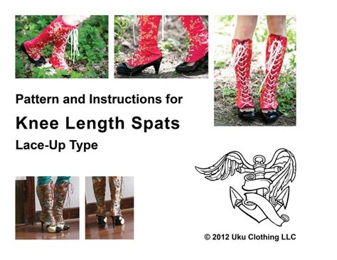 Xs Sm Spats Pdf Sewing Pattern And Instructions For Lace Up Spats