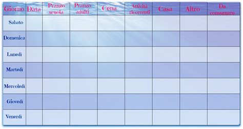 Planner Settimanale Da Scaricare