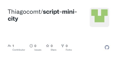 Script Mini Cityminicityscript At Main · Thiagocomtscript Mini City
