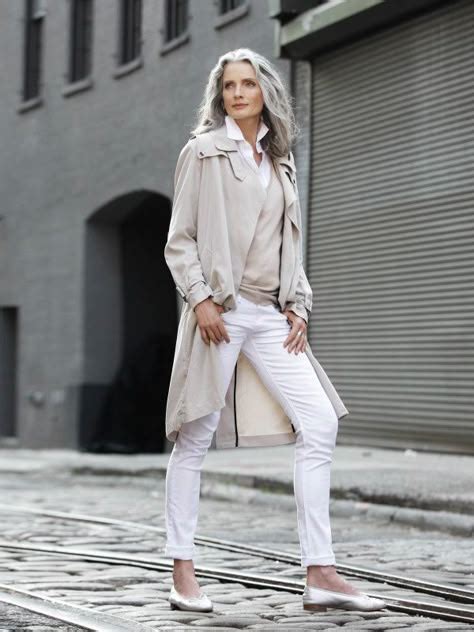 White Hair Mature Woman