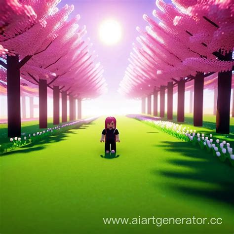 Roblox Character Embracing Spring Season Ai Art Generator