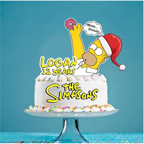 12 Printable The Simpsons Cake Topper Personalized The Simpsons