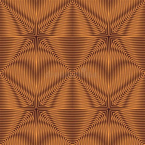 Abstract Leaf Line Square Golden Seamless Pattern Stock Vector