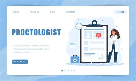 Premium Vector Proctologist Concept Landing Page Template Female