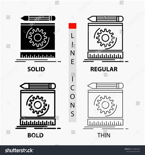 Draft Engineering Process Prototype Prototyping Icon Stock Vector