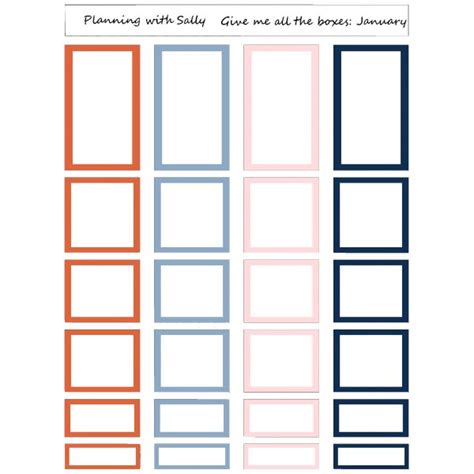 Planner Boxes Cheerful Seasons January